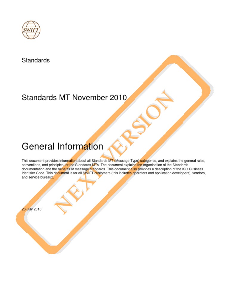 Swift Mt103 User Manual