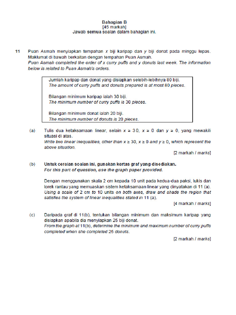 Ketaksamaan Linear Trial | PDF