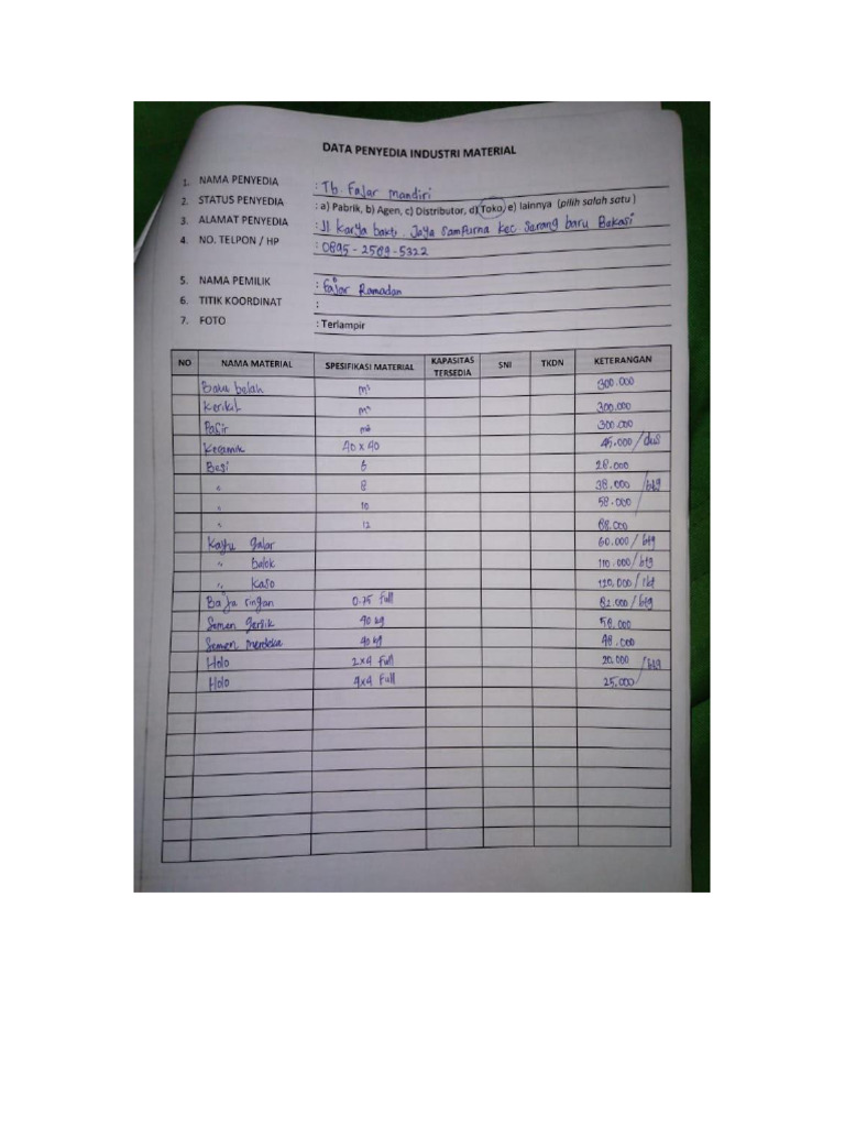 Fajar Mandiri Doc1 | PDF