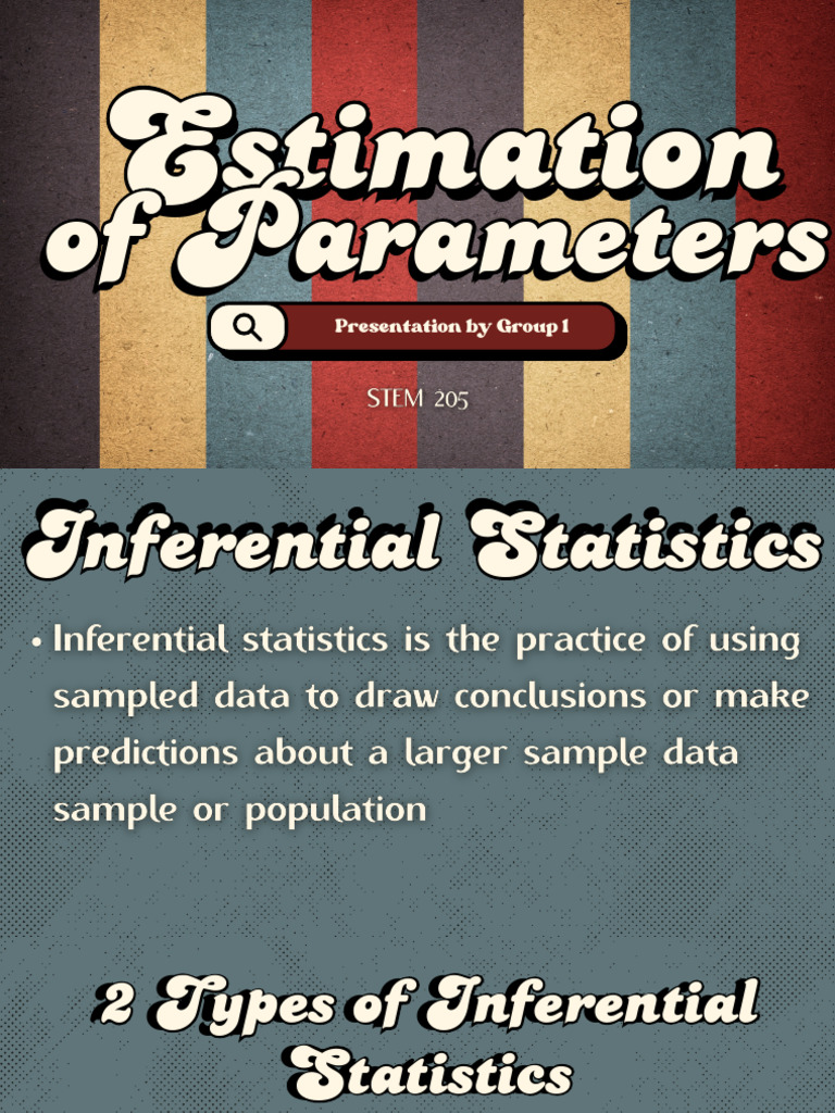 Group 1 - Estimation of Parameters | PDF | Estimation Theory | Estimator