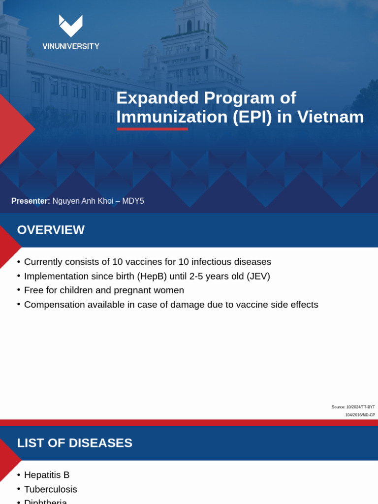 Vietnam Expanded Immunization Program | PDF | Vaccines | Vaccination