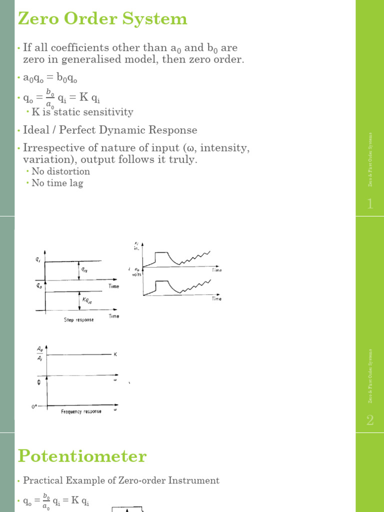 Zero & First Order Systems | PDF | Heat | Heat Transfer