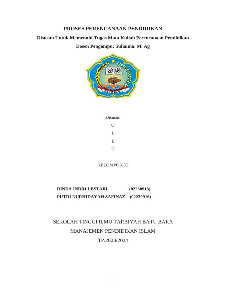 Proses Perencanaan Pendidikan Efektif | PDF