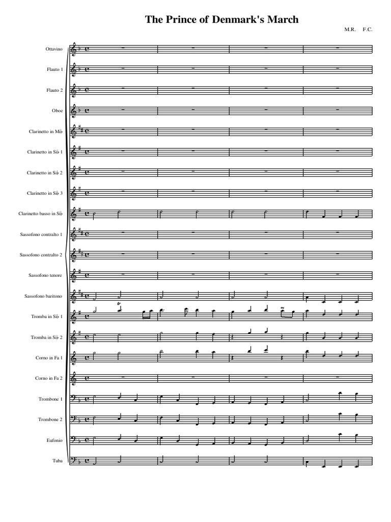 The Prince of Denmarks March Banda | PDF | Marching Bands | Music