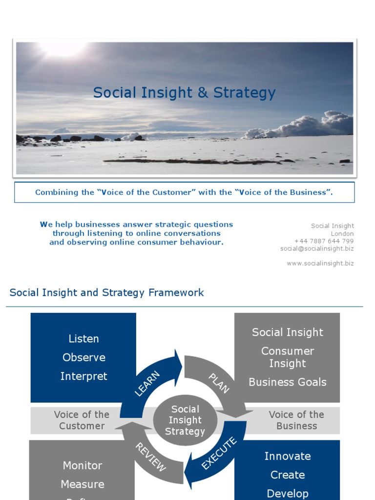 Social Insight Strategy | PDF | Strategic Management | Ethnography