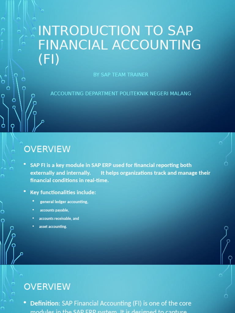 1 Introduction To Sap Financial Accounting | PDF | Accounting ...
