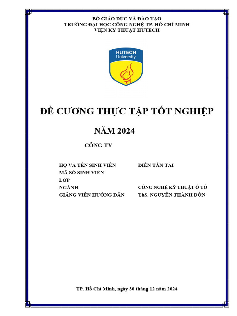 3404301.Bm Trang Bia Thuc Tap Tot Nghiep | PDF
