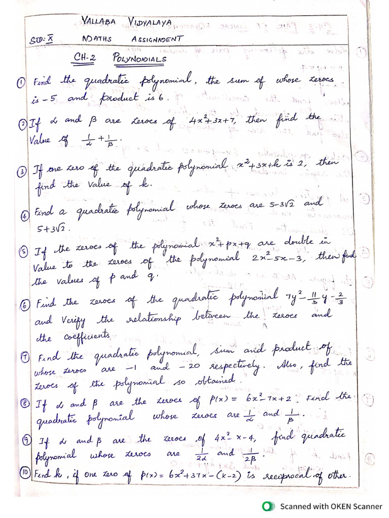 Maths Assignment | PDF