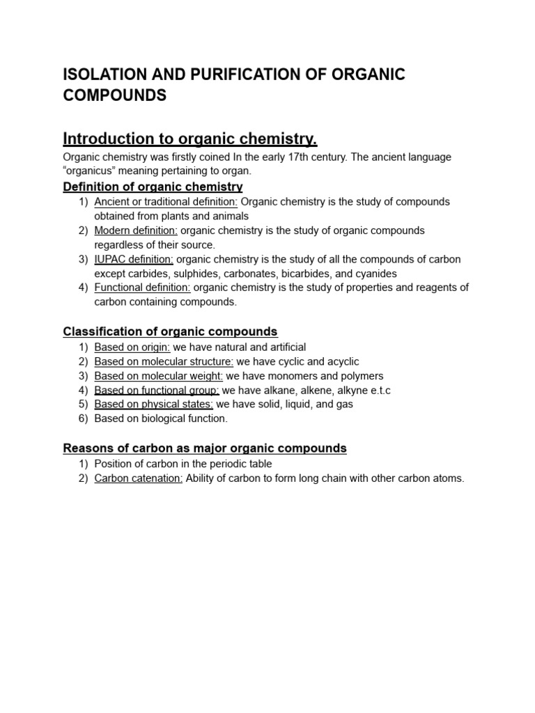 Isolation And Purification Of Organic Compounds Pdf Chromatography Cracking Chemistry