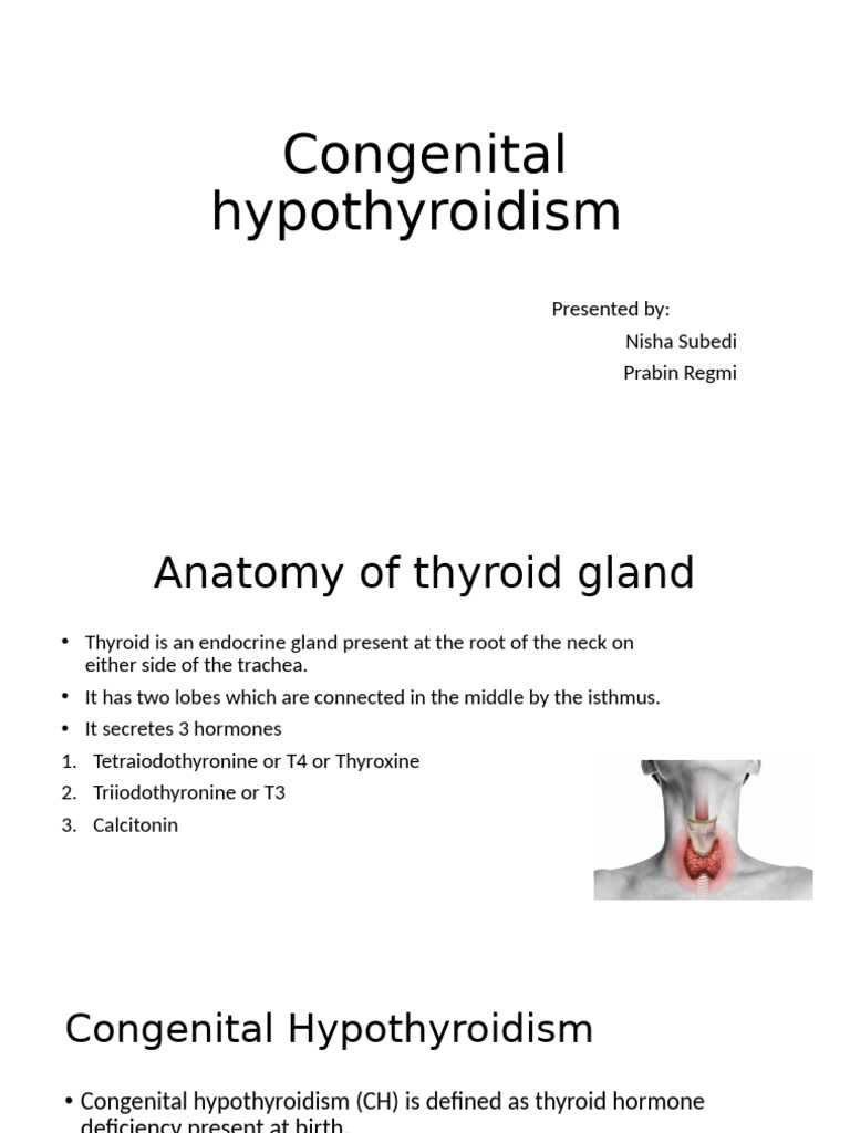 Congenital Hypothyroidism | PDF | Thyroid | Hypothyroidism