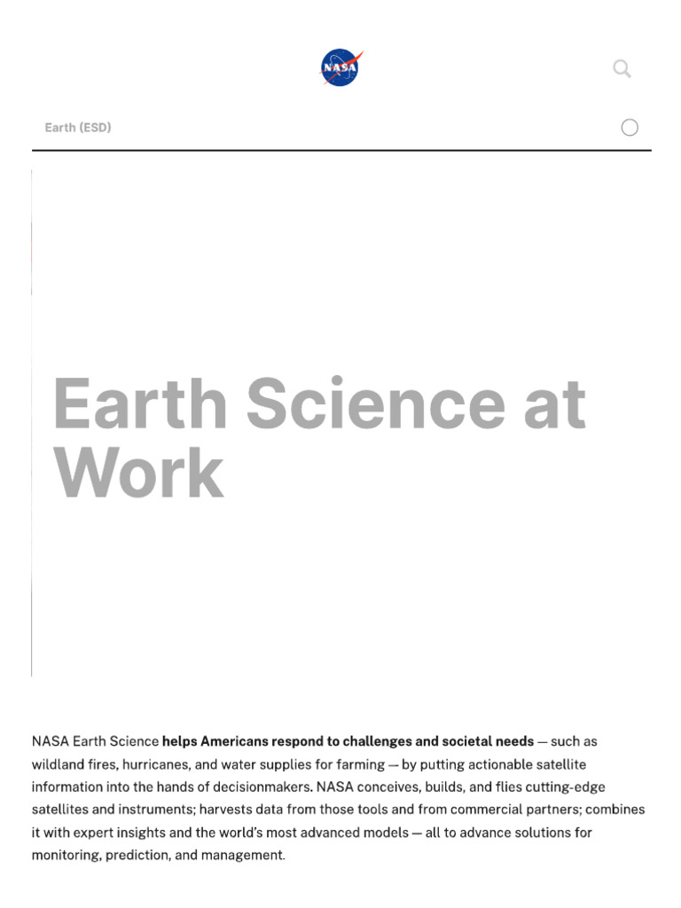 Nasa Earth Science Work | PDF