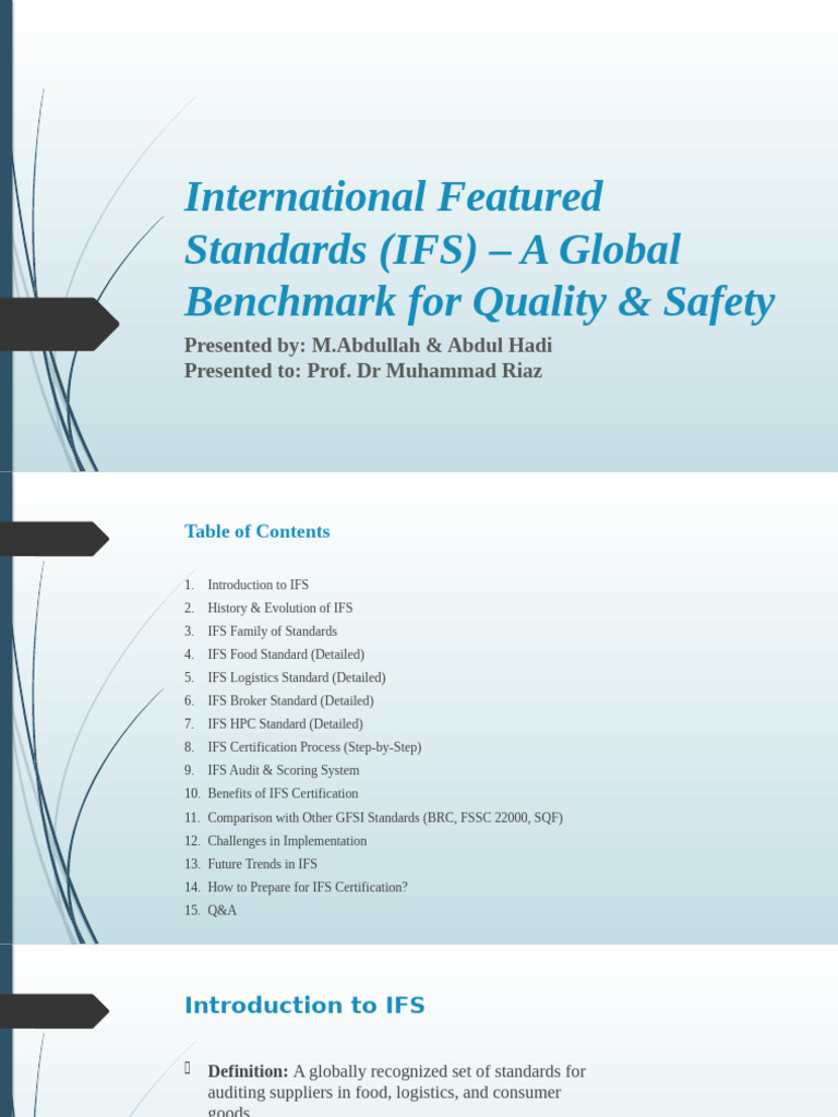 IFS Standards: A Guide to Certification | PDF | Food Safety | Hazard ...
