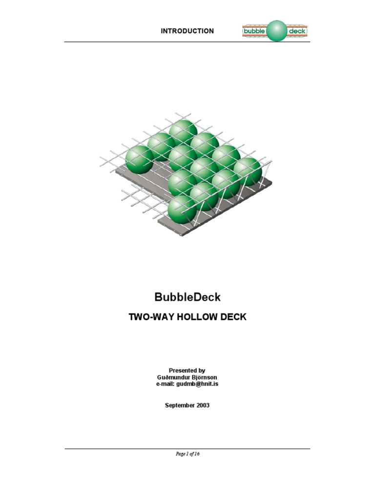 Bubble Deck | PDF | Strength Of Materials | Precast Concrete