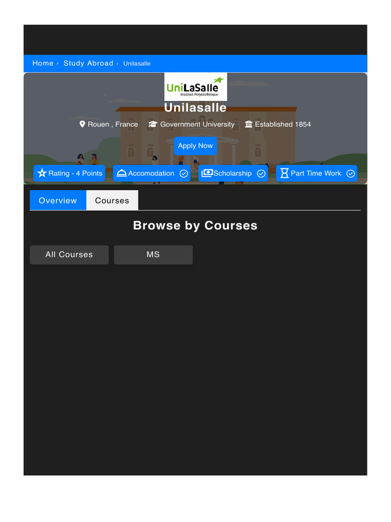 Unilasalle, France - Application, Courses, Fee, Ranking - Standyou | PDF | Sustainability