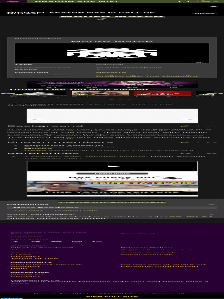 Mourn Watch Dragon Age Wiki Fandom | PDF