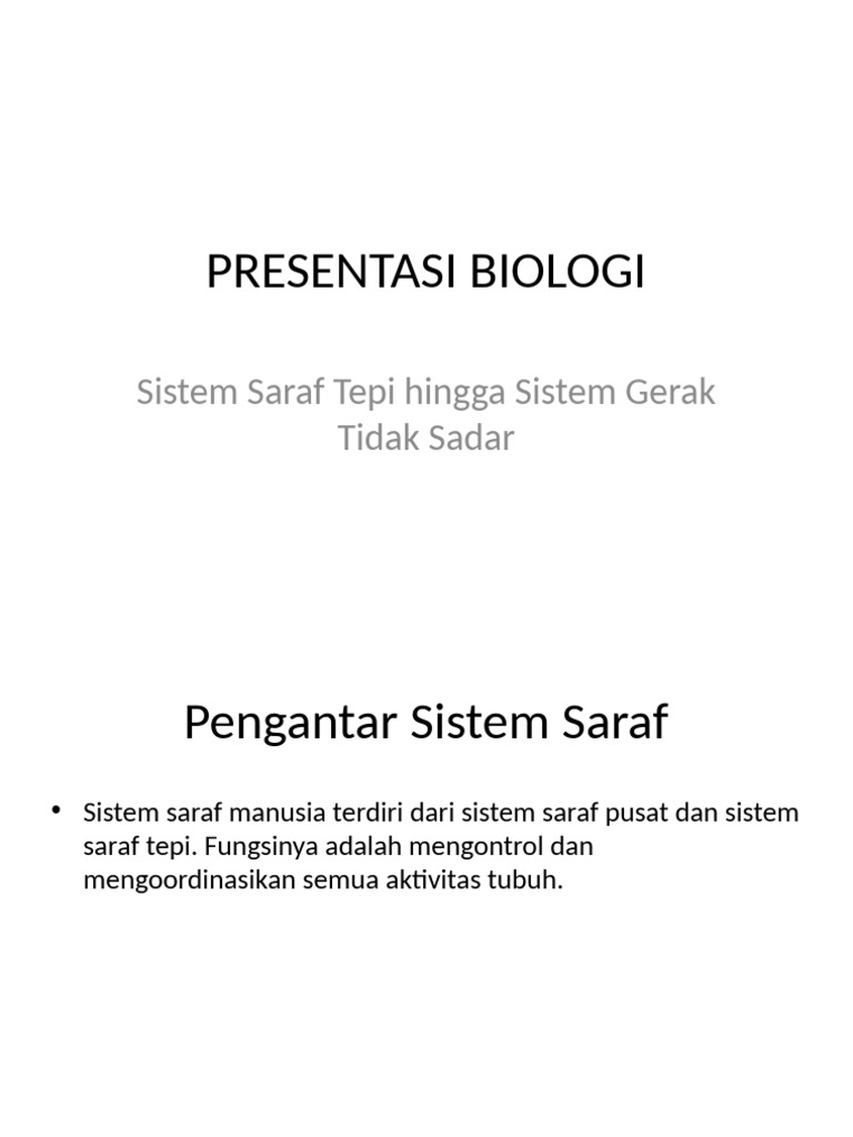 Presentasi Biologi Sistem Saraf Visual Fix | PDF