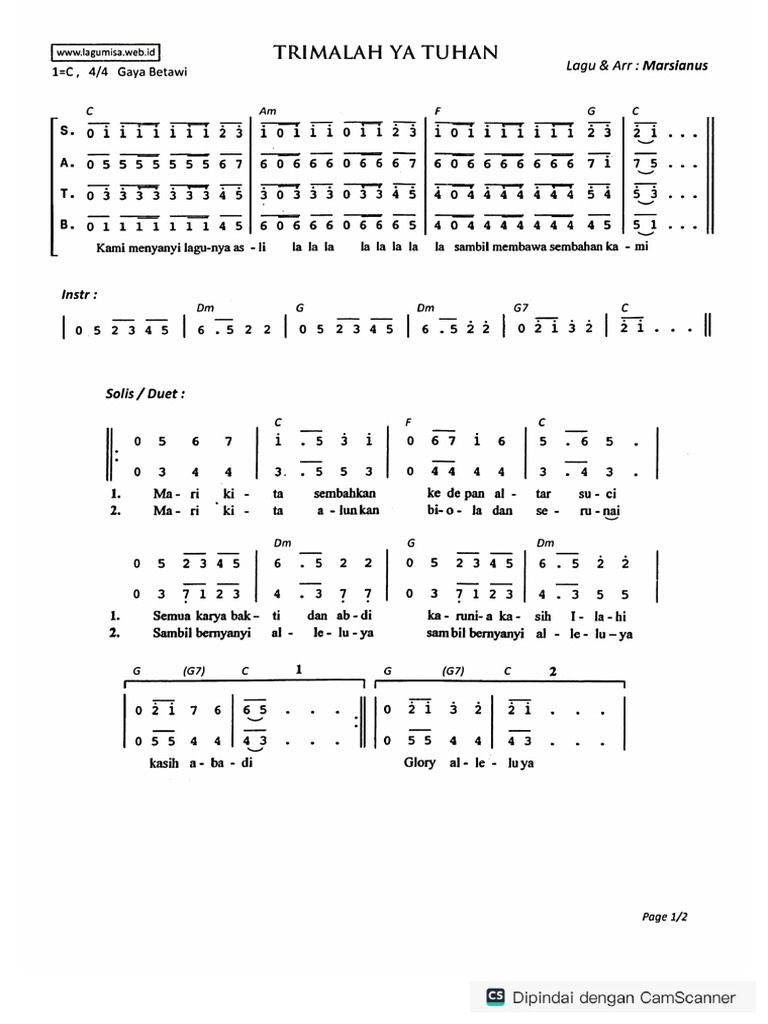 Trimalah Ya Tuhan | PDF