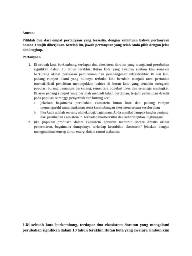 Tugas 3 Ekologi 2 | PDF