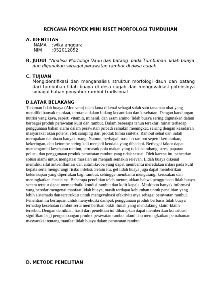 Rencana Proyek | PDF
