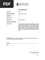 Public Area Attendant Job Description | PDF | Safety | Business