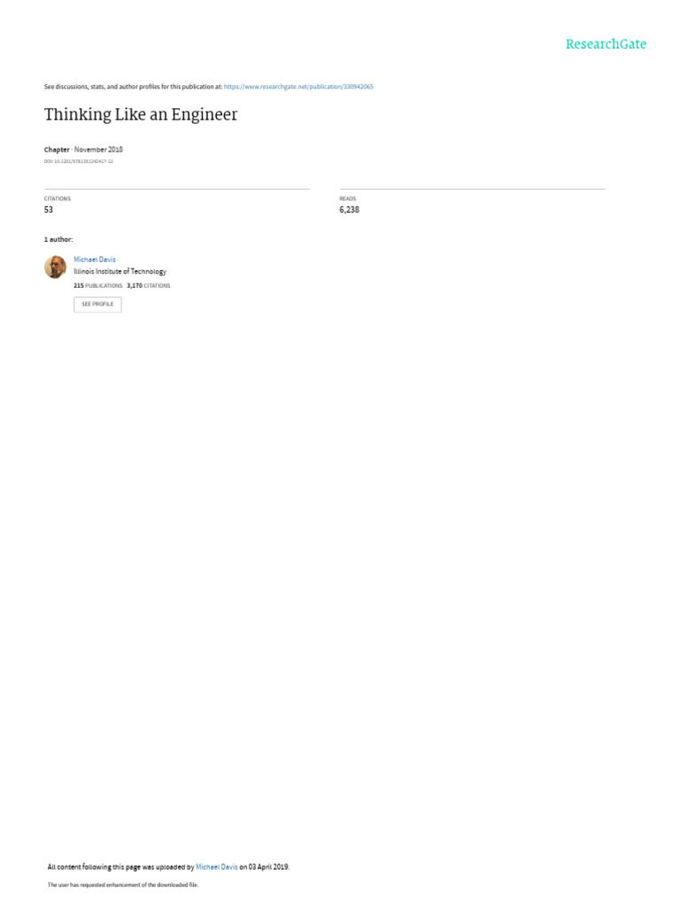 Thinkinglikean Engineer 1998 | PDF | Science | Labour Economics