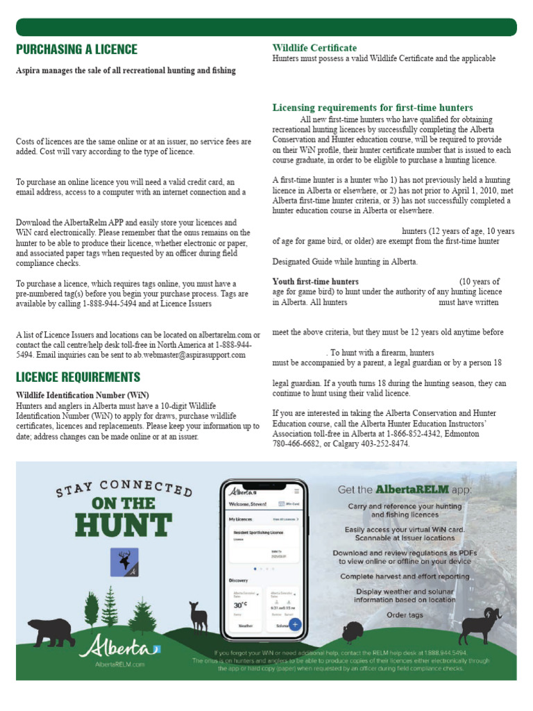Alberta Hunting License Requirements | PDF | Hunting | Moose