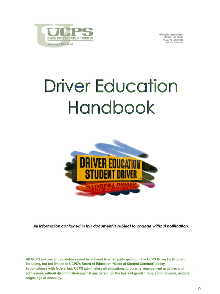 Driver Education Handbook | PDF | Traffic | Transport