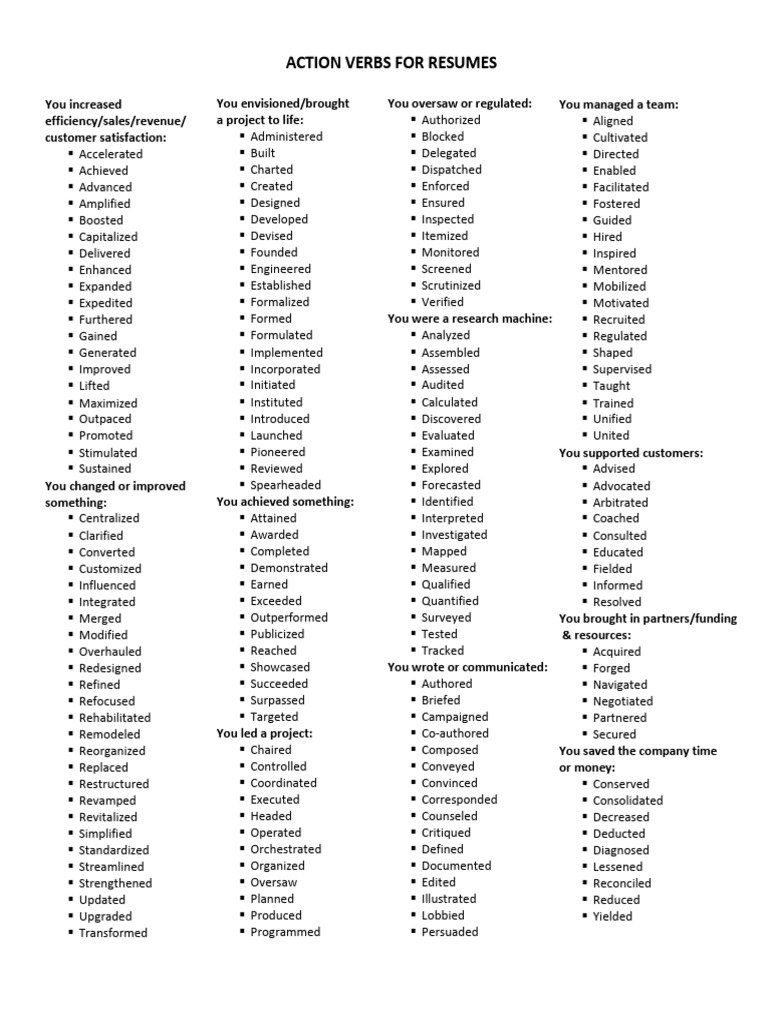 Action L Verbs Adjectives | PDF