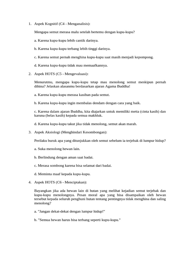 Aspek Kognitif | PDF