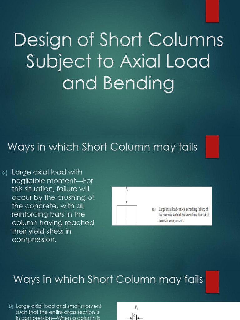 Plastic Centroid and Design of Column Subject To | PDF | Bending | Column
