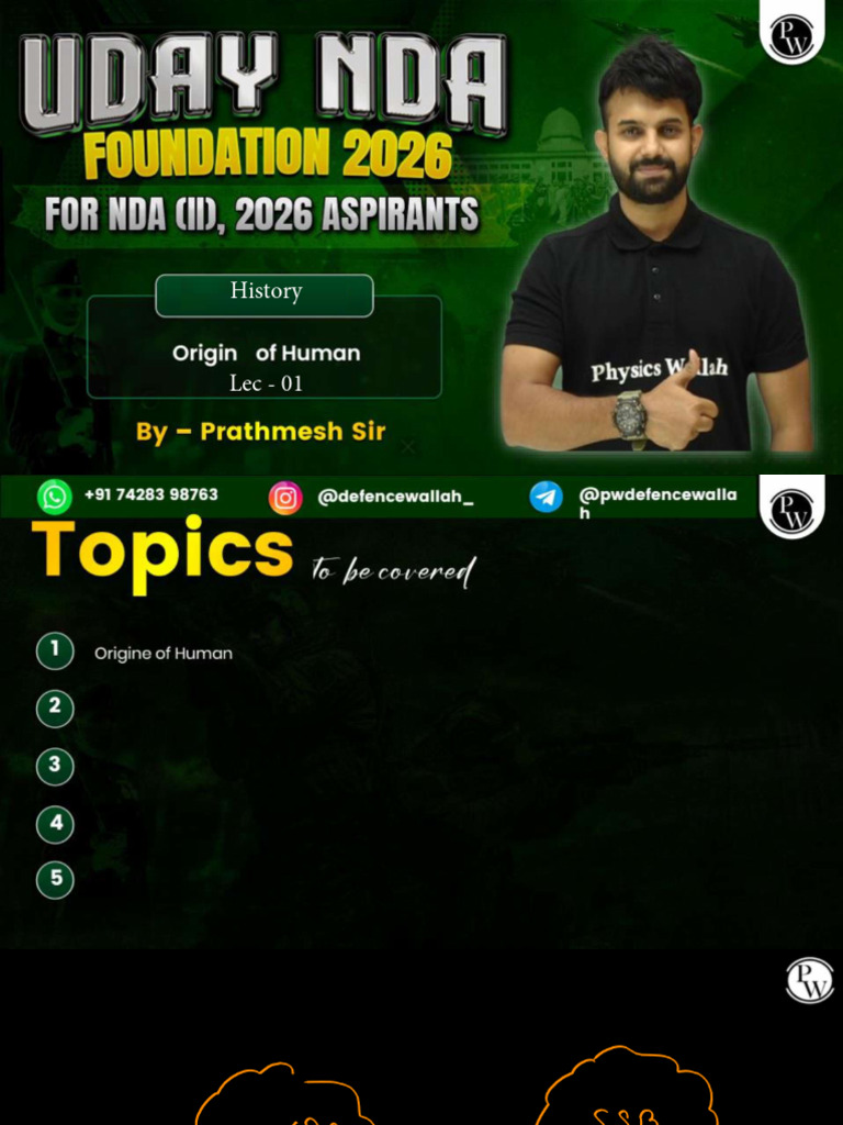 Origin of Humans 01 - Class Notes | PDF