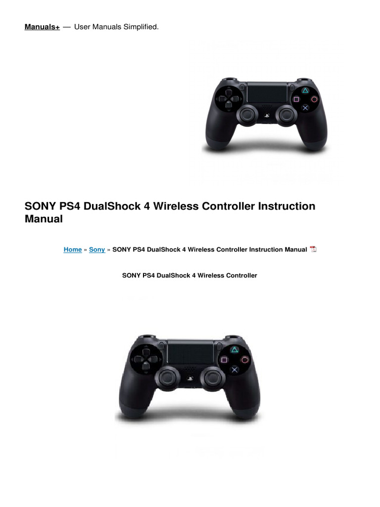 Ps4 Dualshock 4 Wireless Controller Manual | PDF | Headphones