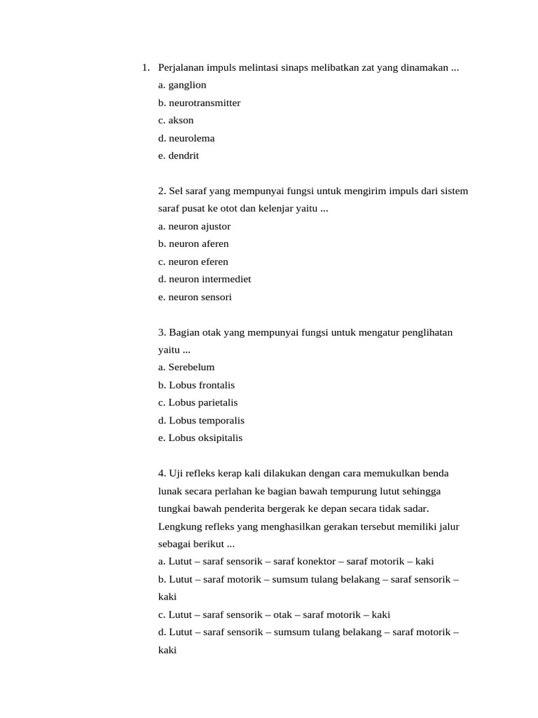 LATIHAN SOAL BIOLOGI KELAS XI | PDF