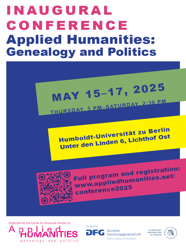 Applied Humanities - 2025 - Conference Program | PDF | Humanities ...