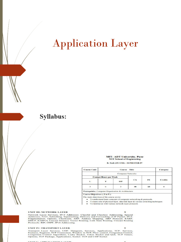 Application Layer [PPT] | PDF | File Transfer Protocol | World Wide Web
