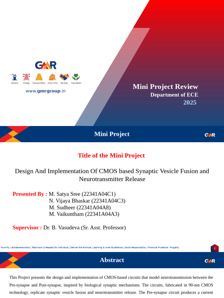 Mini Project PPT (Final) - 1 | PDF | Chemical Synapse | Inhibitory Postsynaptic Potential