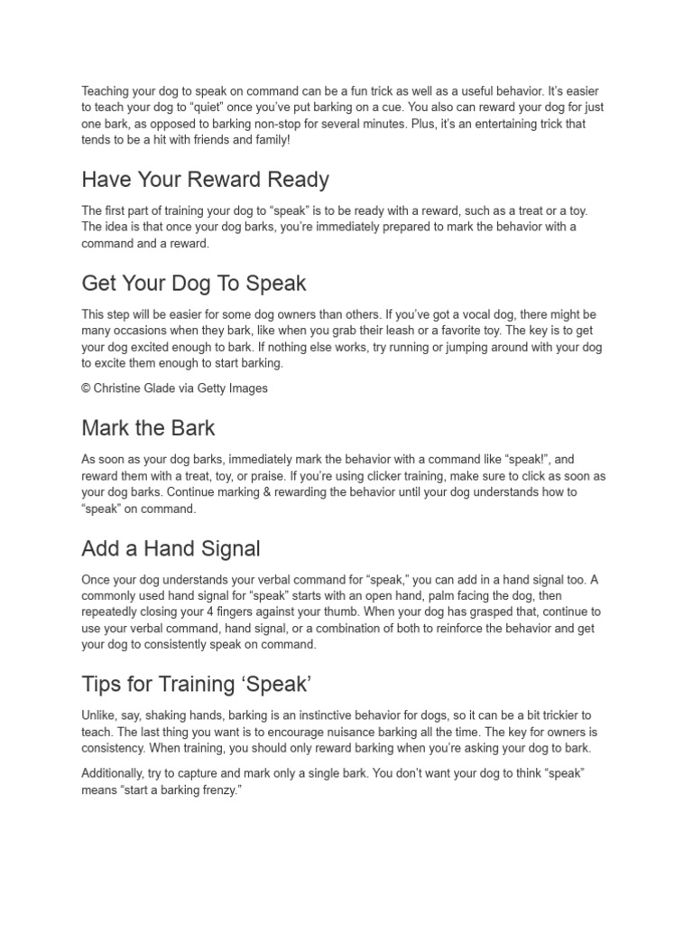 How To Bark | PDF | Behavioural Sciences | Dogs
