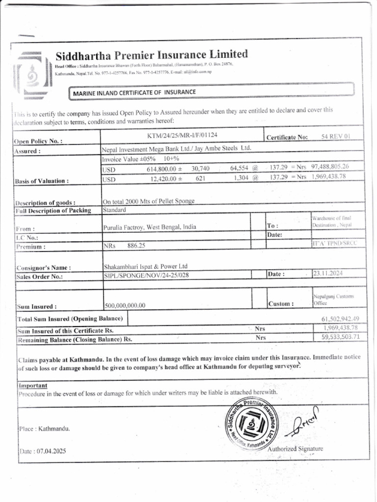 Declaration Policy No. 54 Addition | PDF
