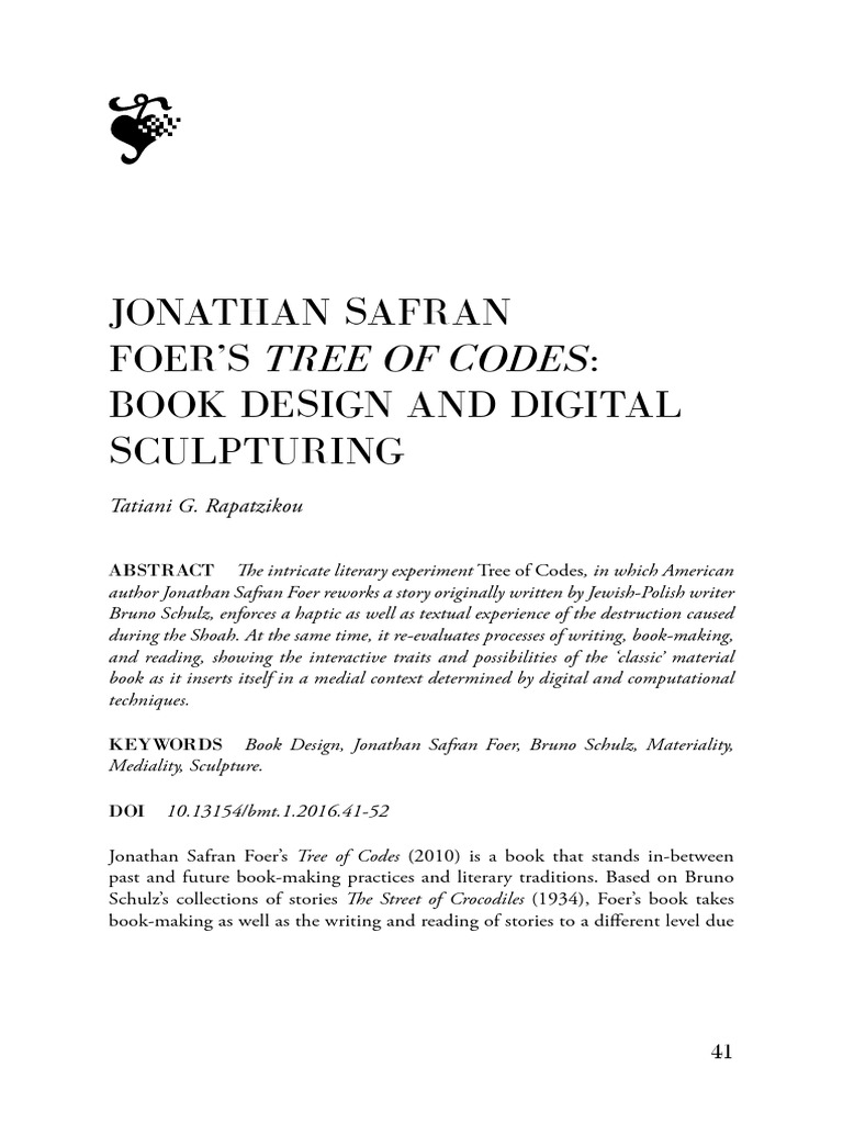 Jonathan Safran Foer'S: Book Design and Digital Sculpturing | PDF | Books