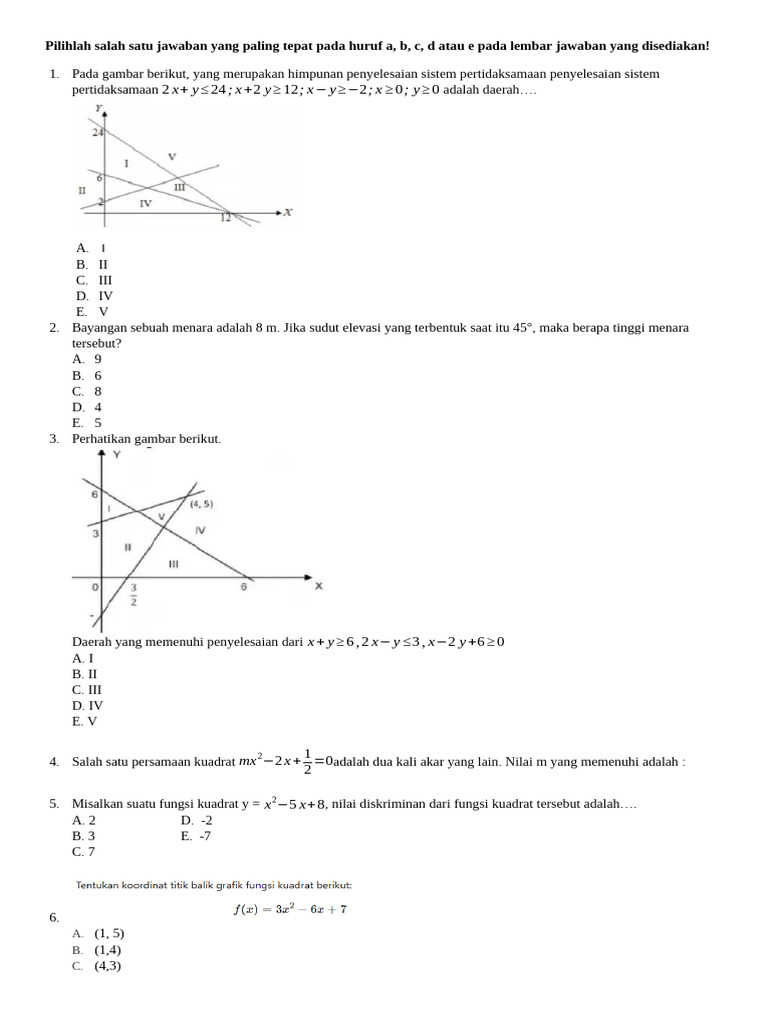 Soal Latihan Asas Kelas 10 | PDF
