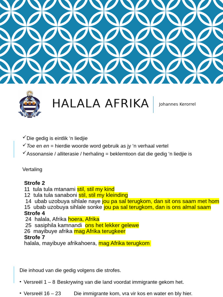 Halala Afrika Notas | PDF