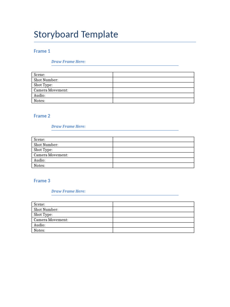 Storyboard Template | PDF