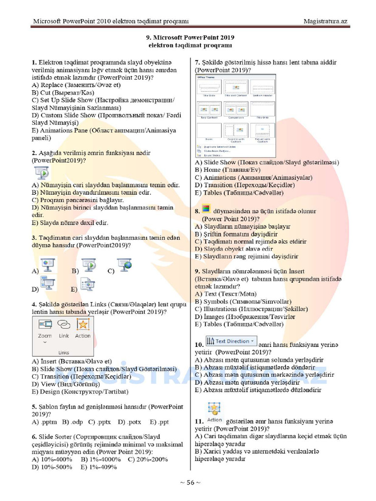 10. Microsoft PowerPoint 2019 Elektron Təqdimat Proqramı | PDF