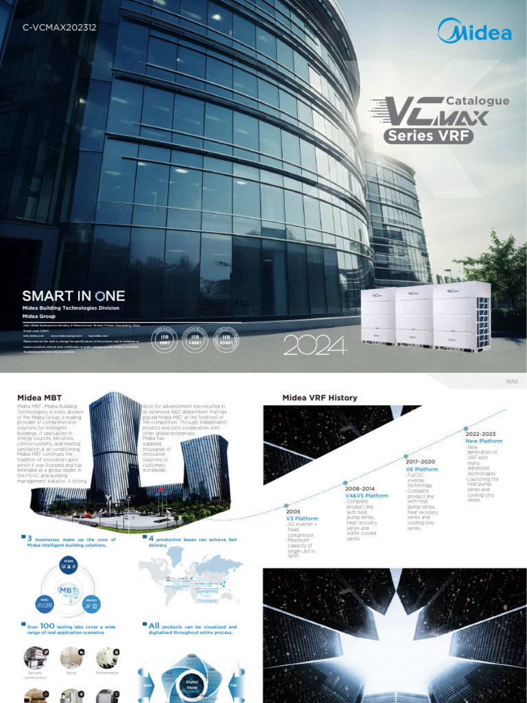 顶出室外机PD Midea VC MAX VRF Standard Series Catalog | PDF