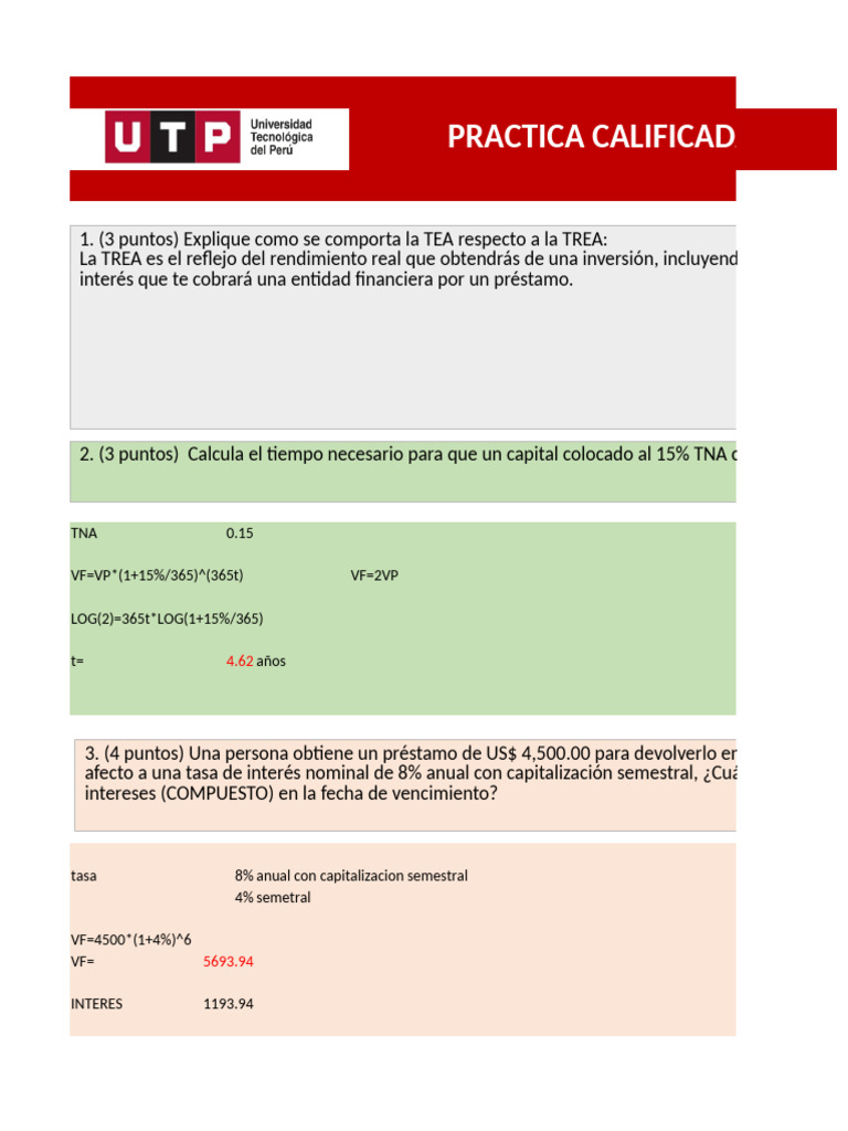 PC1 Preguntas - B.. | PDF | Interés | Economía Financiera