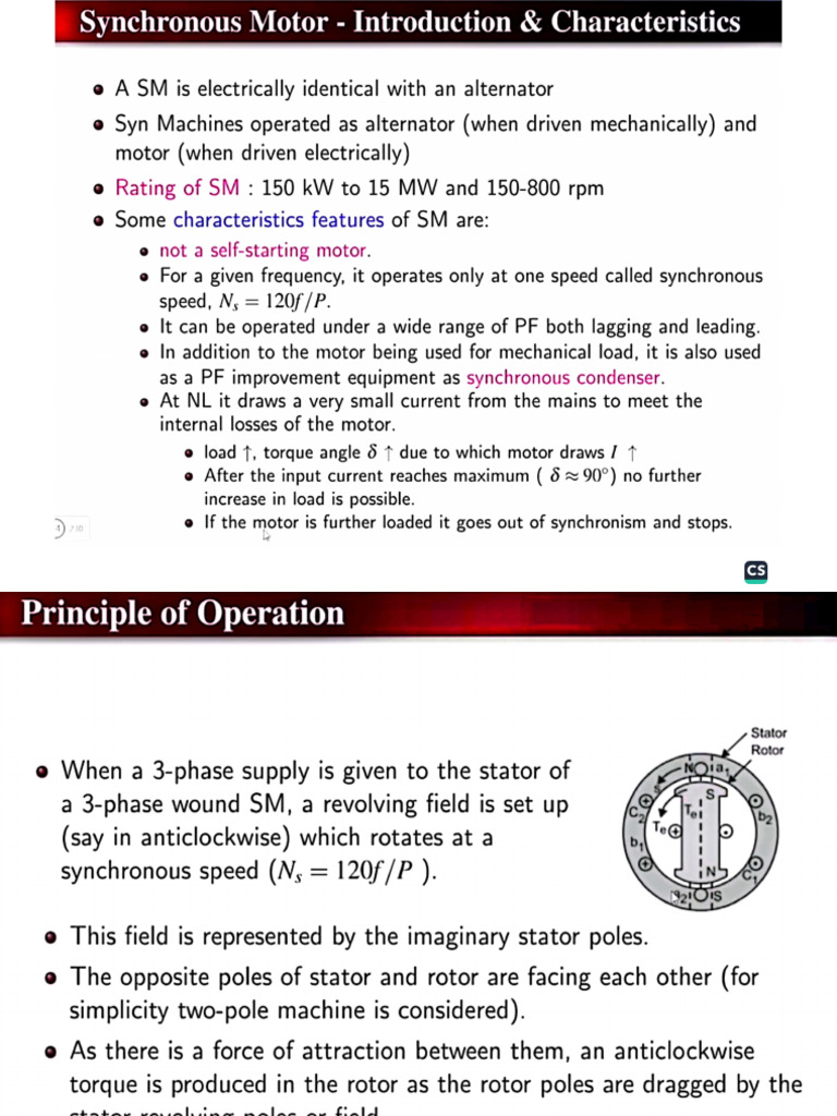 Synchronous Motors | PDF