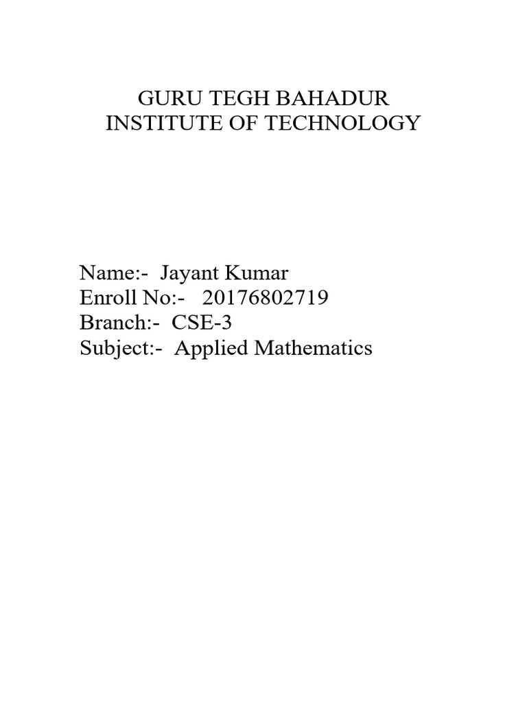 Jayant Kumar Maths File 20176802719 | PDF | Matlab | Matrix (Mathematics)