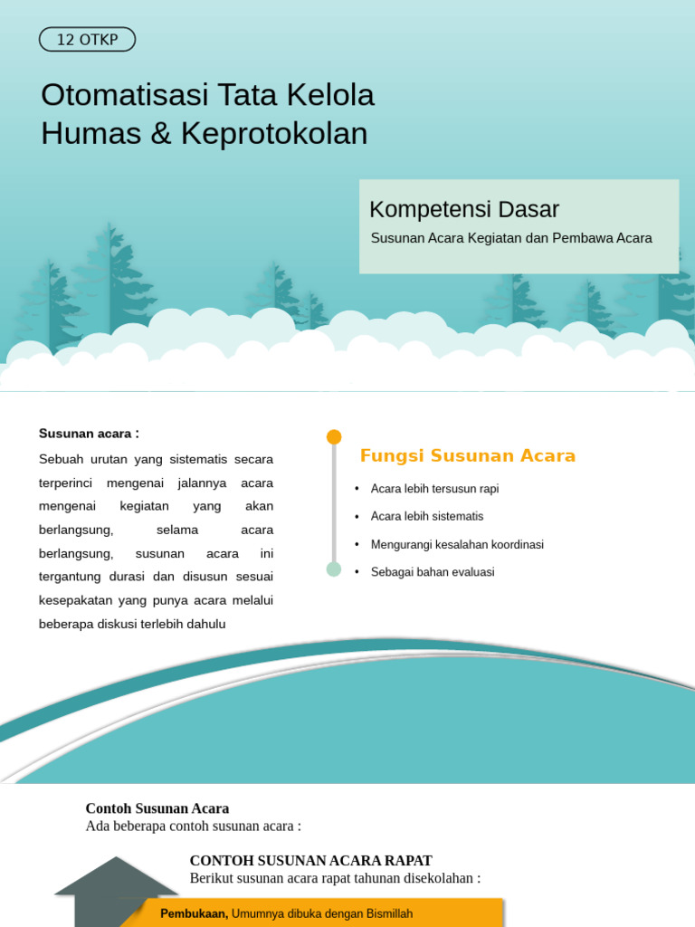 Humas 12 Otkp 2 - Susunan Acara Dan Pembawa Acara | PDF