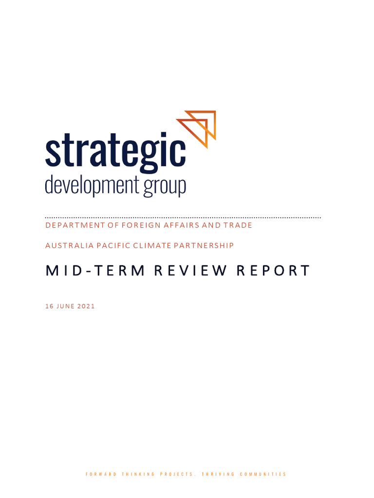 Dfat Apcp Mid Term Review Report | PDF | Evaluation | Risk