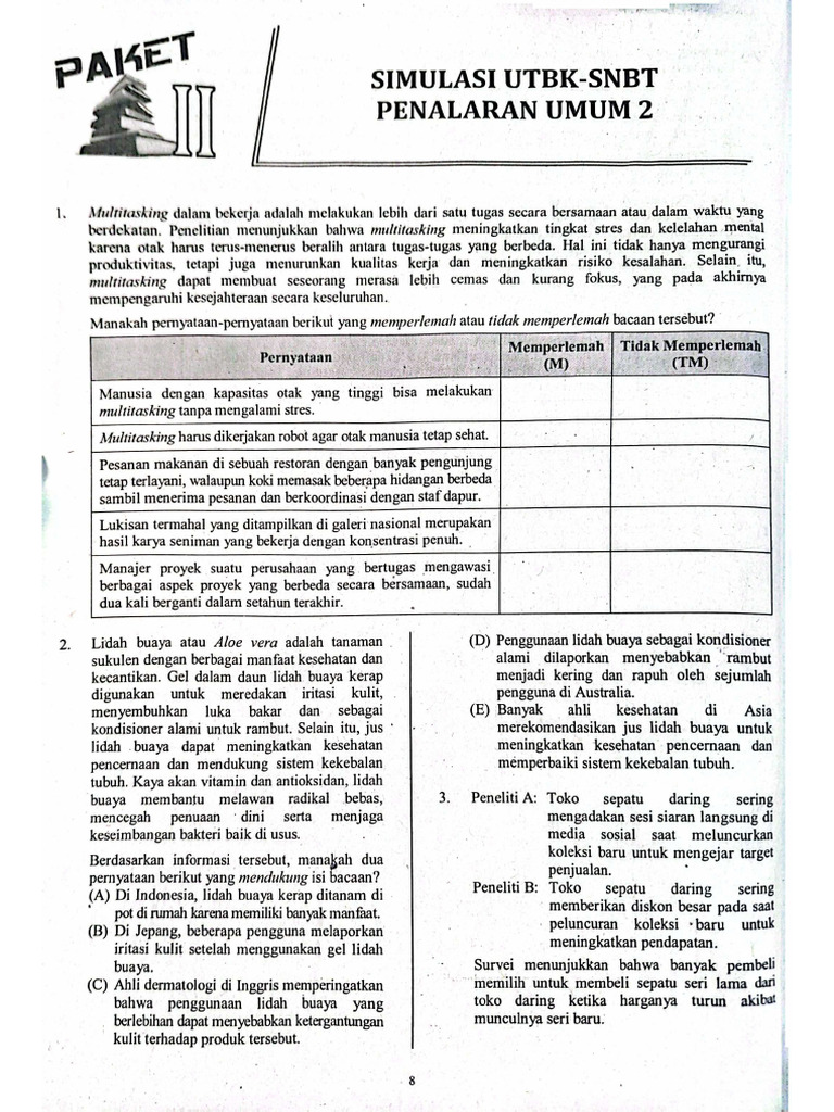 Materi Utbk Pu Dan Pbm | PDF